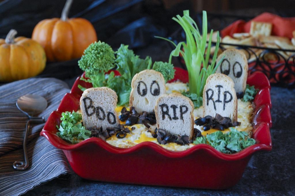Graveyard Cheddar Broccoli Dip