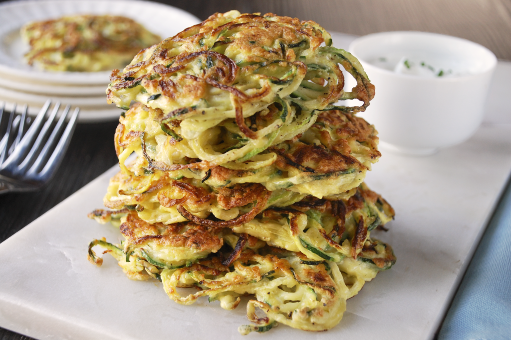 Zucchini Noodle Pancakes
